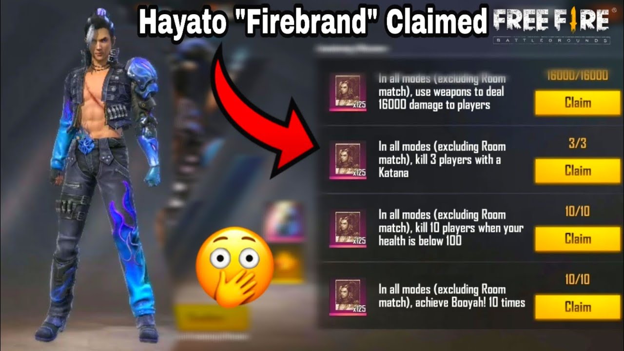 Free Fire Hayato "Firebrand" Claimed || Garena Free Fire 😍🔥📲 - YouTube
