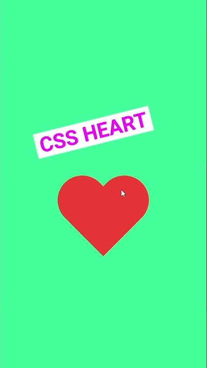 how to make a heart using html and css ️ #shorts - YouTube
