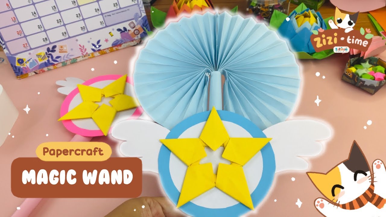 DIY Paper Magic Wand | Zizi - Time | Cara membuat tongkat Cardcaptor ...