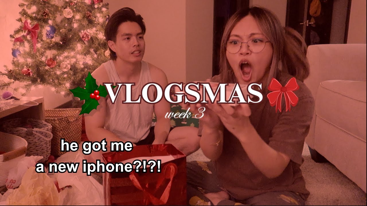 shopping, gift wrapping, iphone unboxing | vlogmas ♡ - YouTube