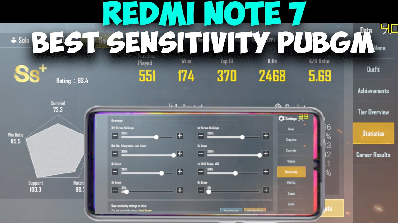 REDMI NOTE 7 BEST SENSITIVITY PUBG MOBILE - YouTube