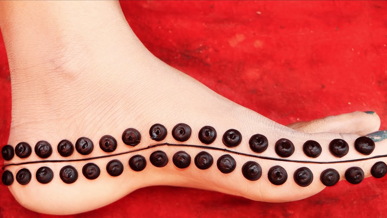 Quick easy henna design - easy mehndi design trick for leg | henna ...