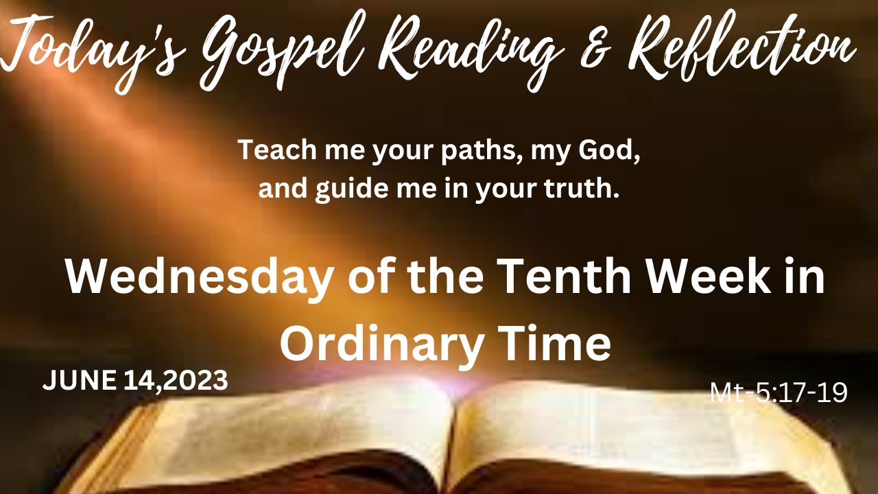 Gospel Reflection Today, Today's gospel Reflection, Daily Mass readings ...