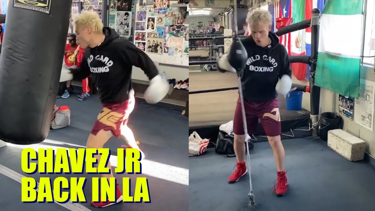 Julio Cesar Chavez Jr Training Back At Wild Card Gym - YouTube