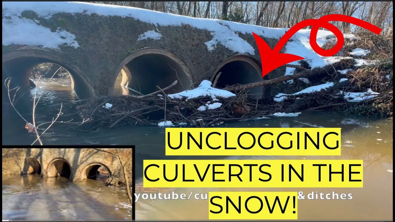 UNCLOGGING CULVERTS IN OKLAHOMA AND SNOWFALL UPDATE! 01/2025 - YouTube
