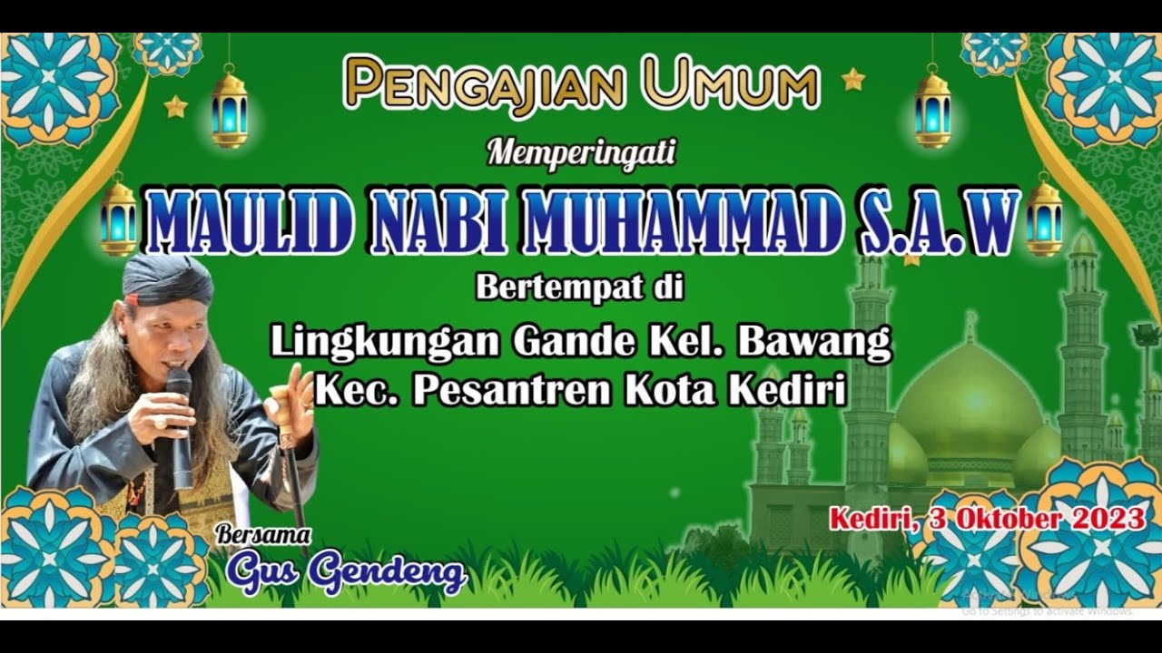 LIVE Pengajian Desa Gande Kota Kediri Bersama Gus Gendeng - YouTube