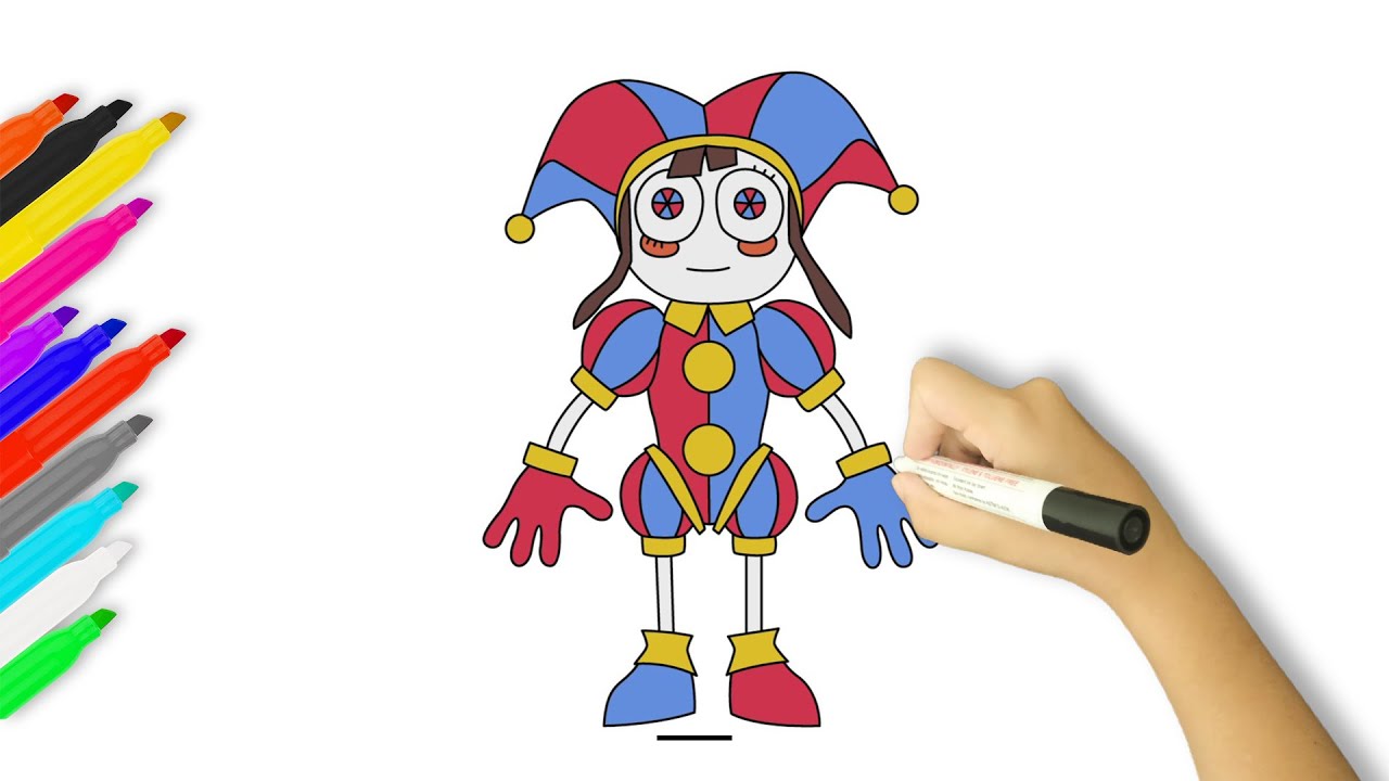 How to Draw Pomni | The Amazing Digital Circus - YouTube
