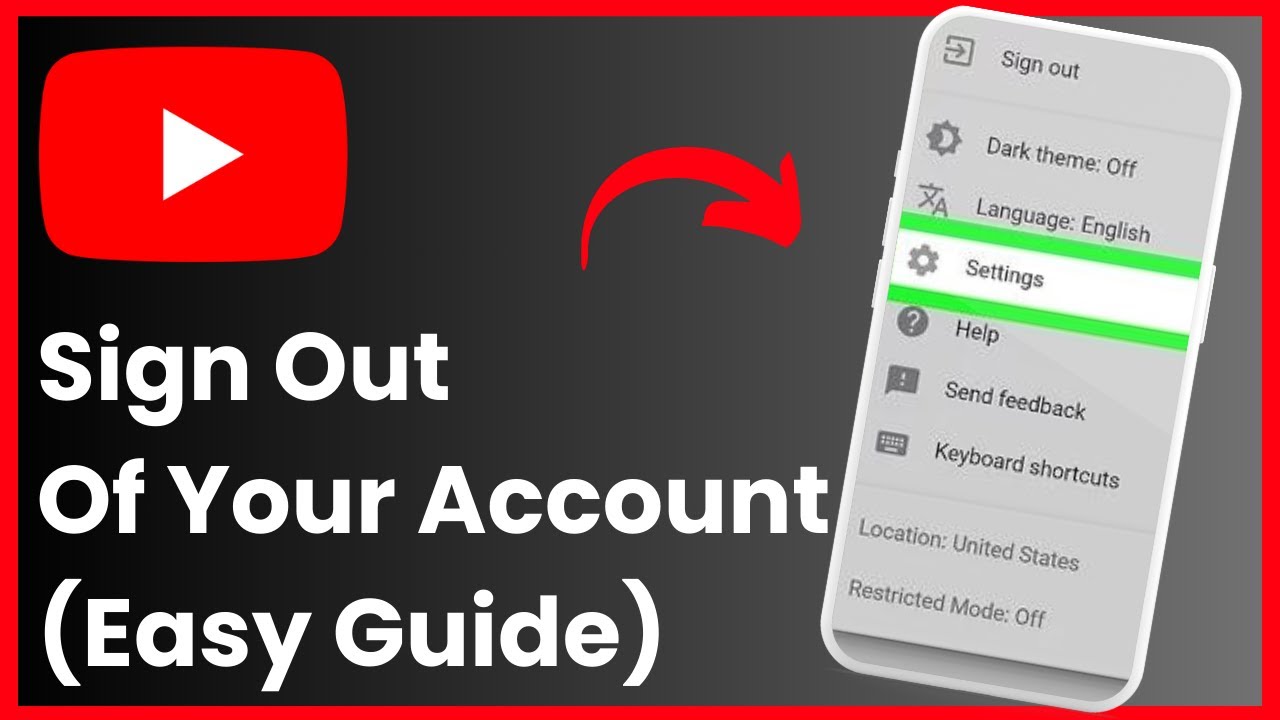 How To Sign Out Of Youtube Account ! - YouTube