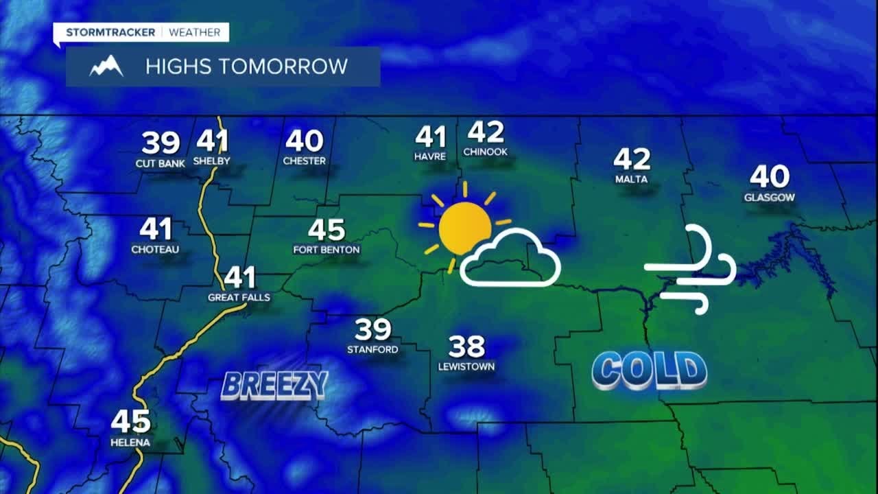 Partly cloudy and cold with gusty winds on Thursday - YouTube