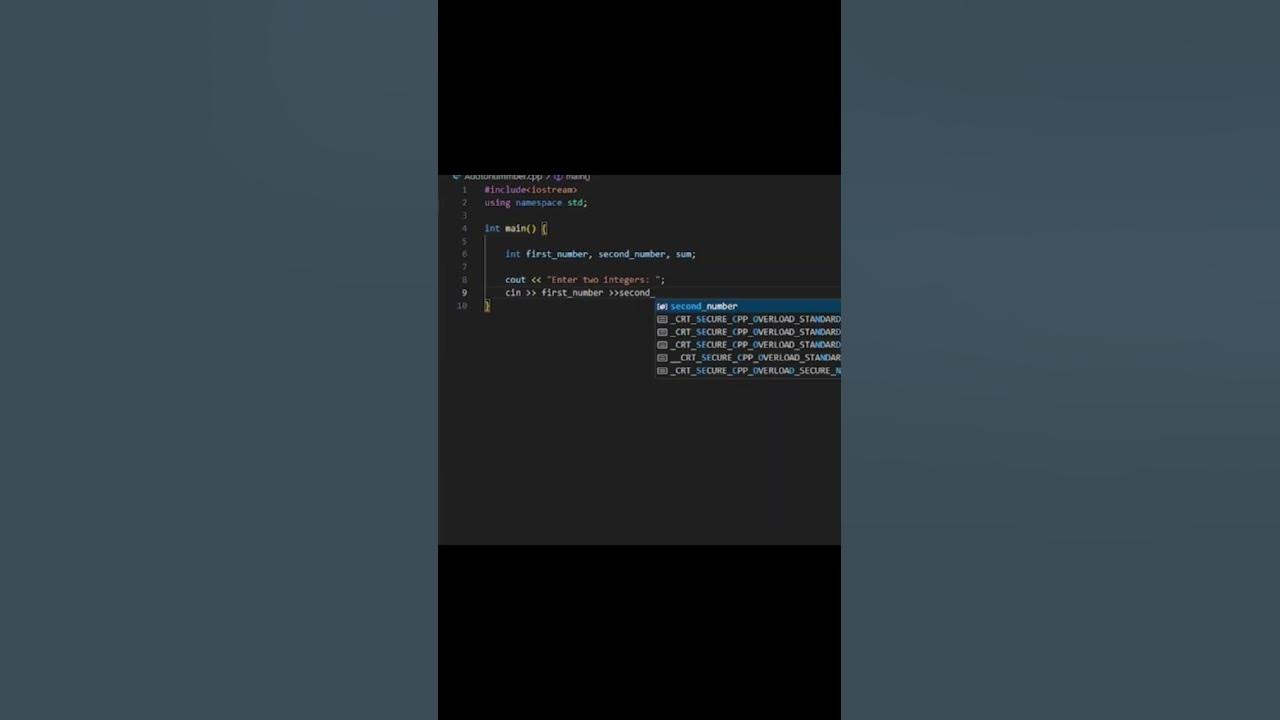 Write A C Program Add Two Numbers Youtube