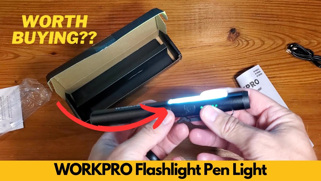 Worth It? WORKPRO Flashlight Pen Light, Rechargeable Penlight with 365 ...