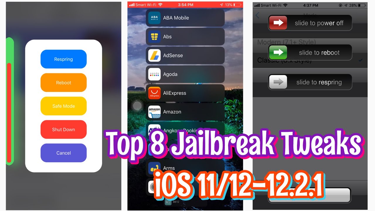 Top 8 BEST Jailbreak Tweaks for iOS 11/12 - 12.1.2 (Cydia&Sileo) - YouTube