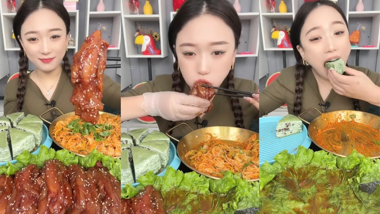 Cute Girl Eating Food So Yummy Mukbang ASMR Ep304 | 可爱的女孩吃食物如此美味 Mukbang ASMR Ep304 - YouTube