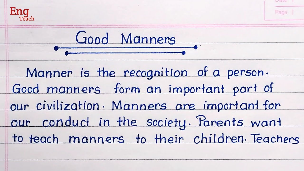 Essay on Good Manners | Good Manners essay | essay writing | essay ...