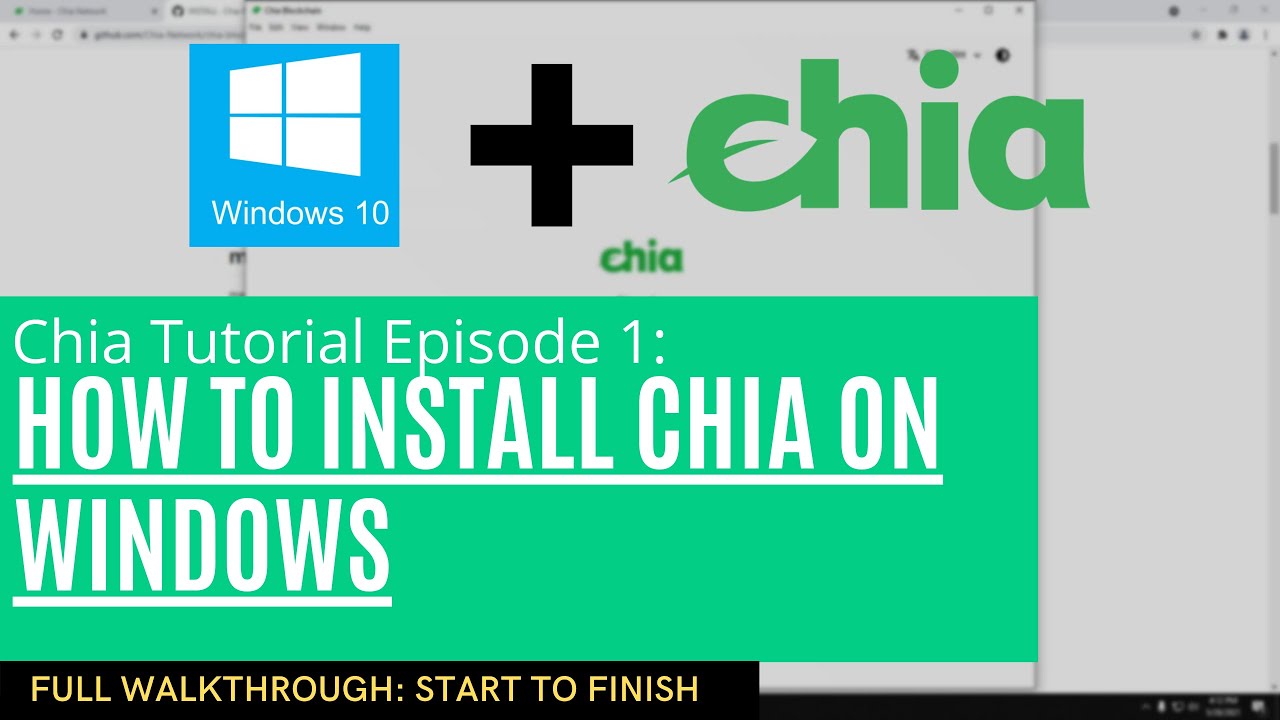 Chia Tutorial 1: How To Install Chia On Windows - YouTube