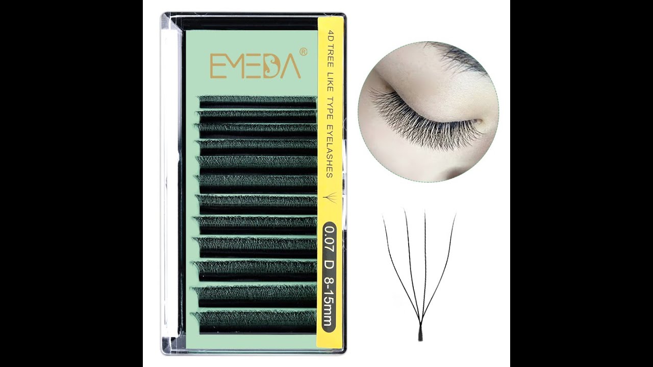 4D Clover Lash Extensions - YouTube