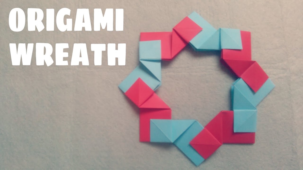 Origami Wreath - Origami Easy - YouTube
