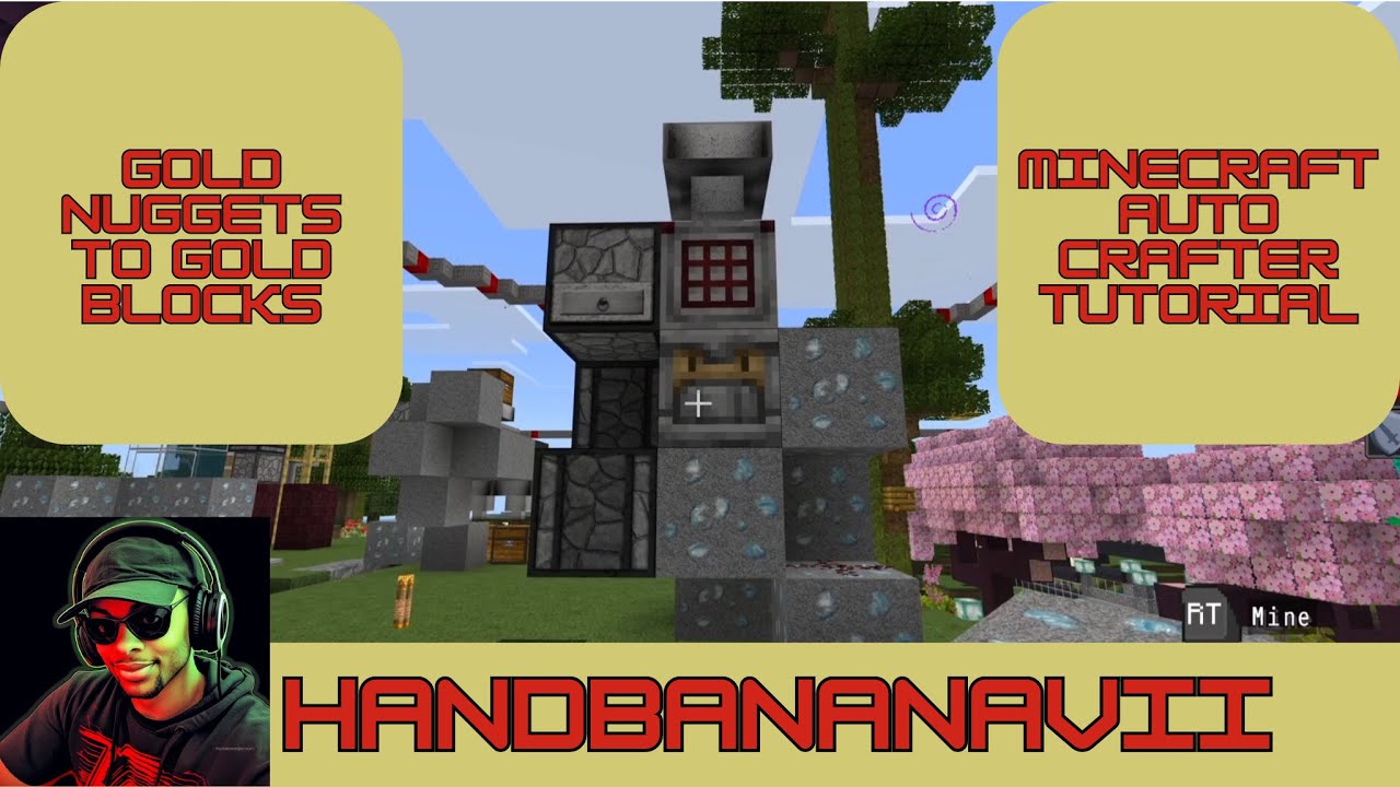 Minecraft Gold Nugget to Gold Block Auto Crafter Tutorial (Mumbo Design ...