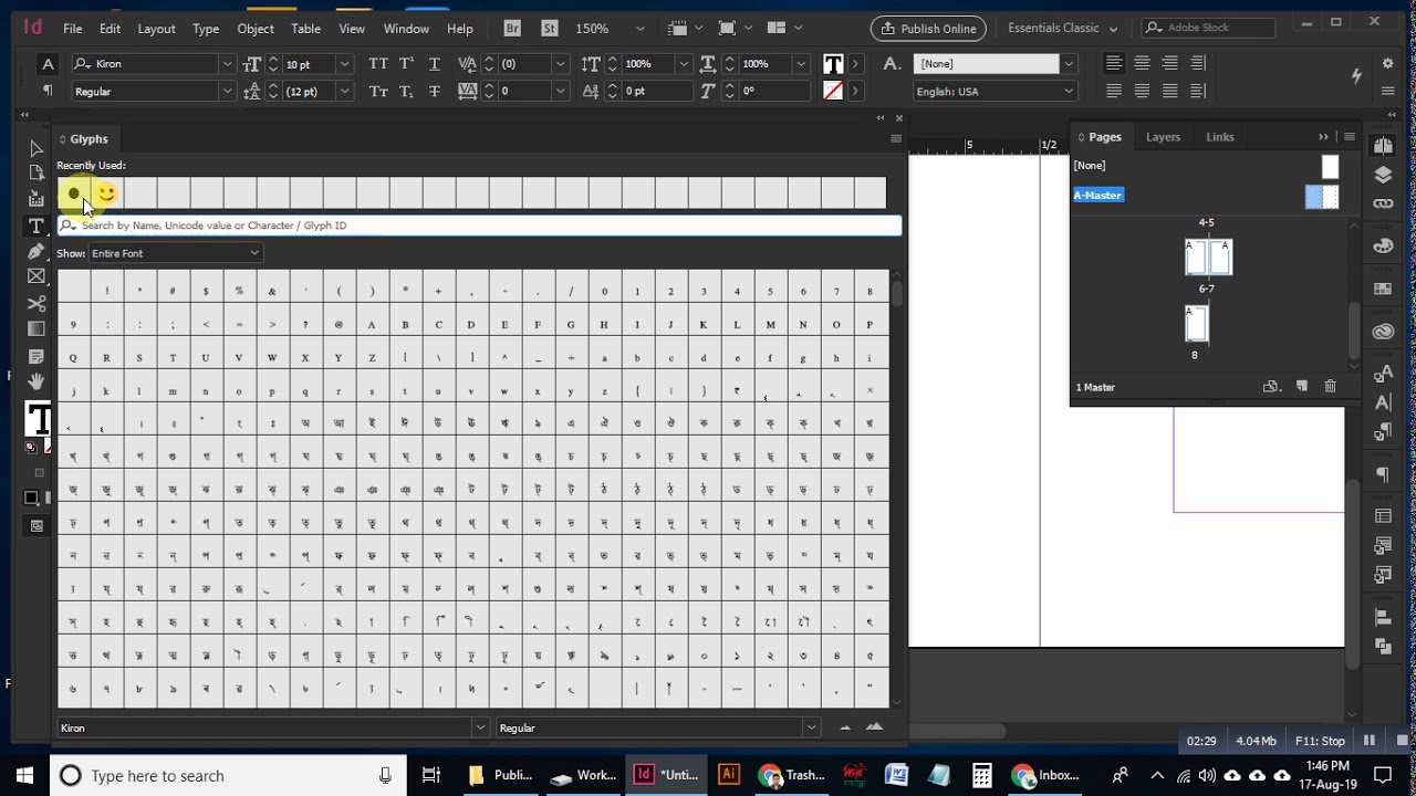 How to give page number's in footer indesign - YouTube