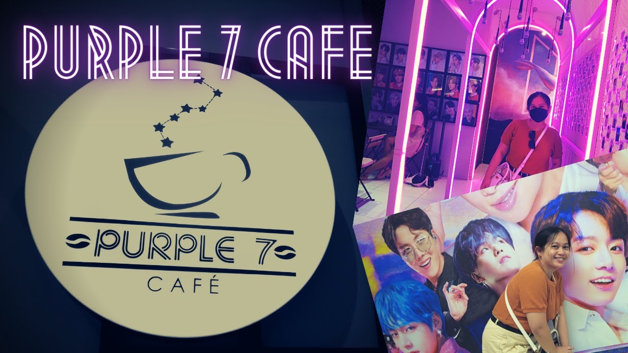 BTS-Themed Cafe in Tomas Morato (Purple 7 Cafe) - YouTube