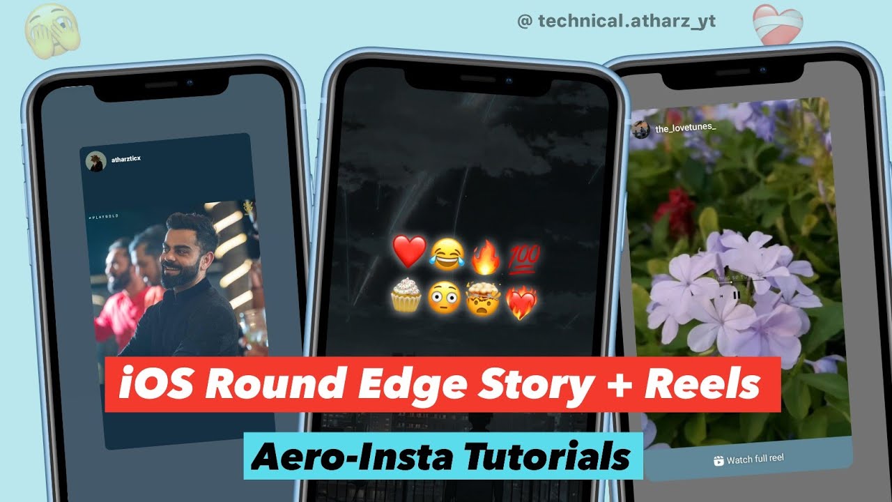 How to Share Reels Like iPhone on Story ( Round Edges ) | Insta-Aero ...