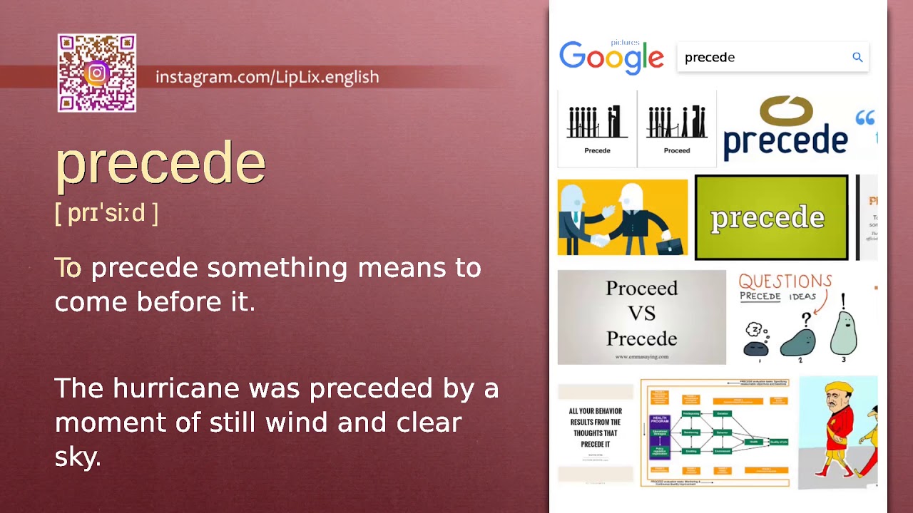 Precede : C2 level english vocabulary lesson, www.LipLix.com - YouTube