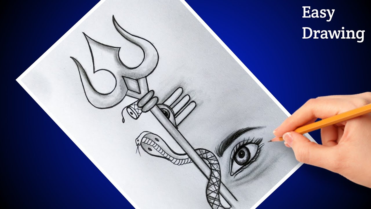 Trishul Drawing