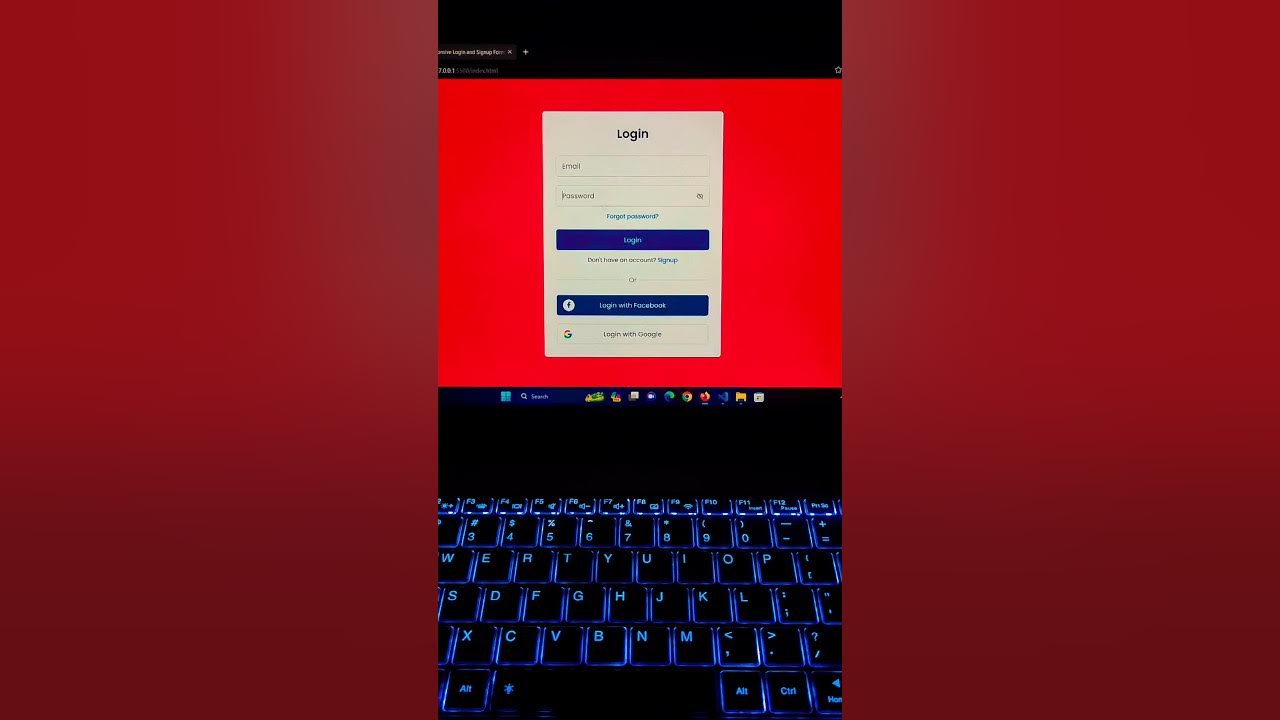 Login Form Using Html Css Dream Coder Youtube