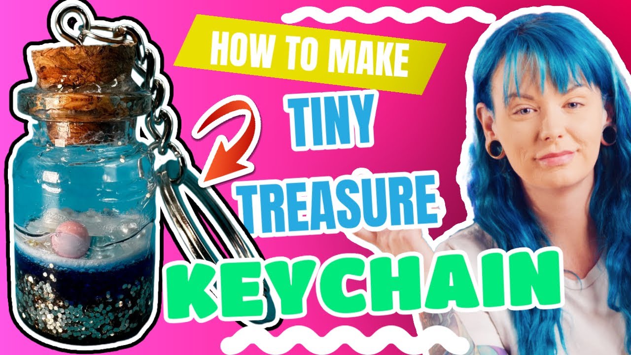 Make Tiny Treasure Keychain with UV Resin - The Glitter Guy - YouTube