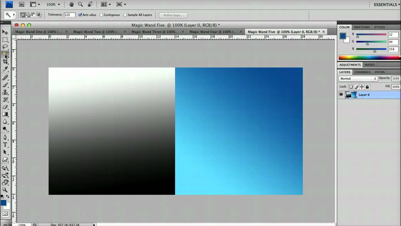 Photoshop Beginner Tutorials - The Magic Wand Tool - YouTube
