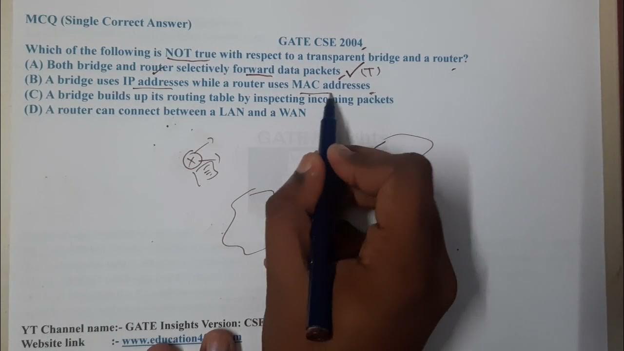 GATE CSE 2004 || Computer Networks || GATE Insights Version: CSE - YouTube