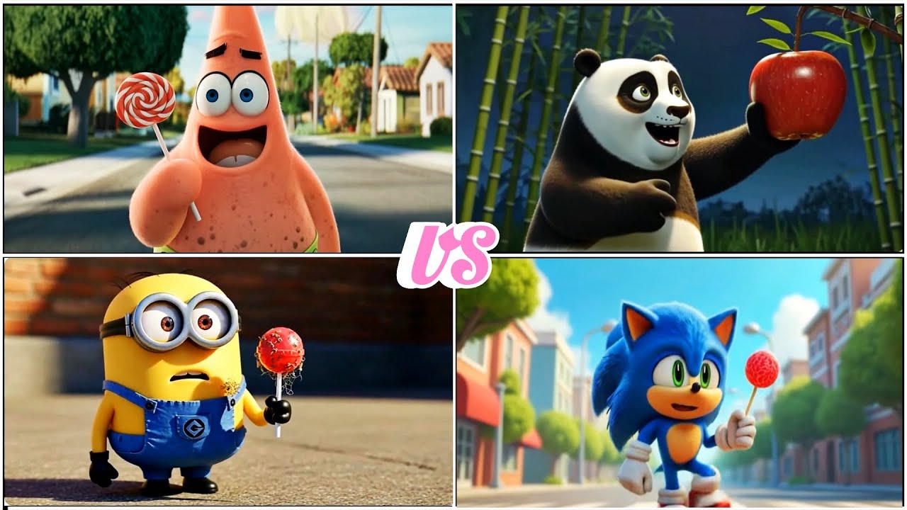 Patrick MINION Sonic eat dirty candy and turn into a MONSTER WORM - YouTube