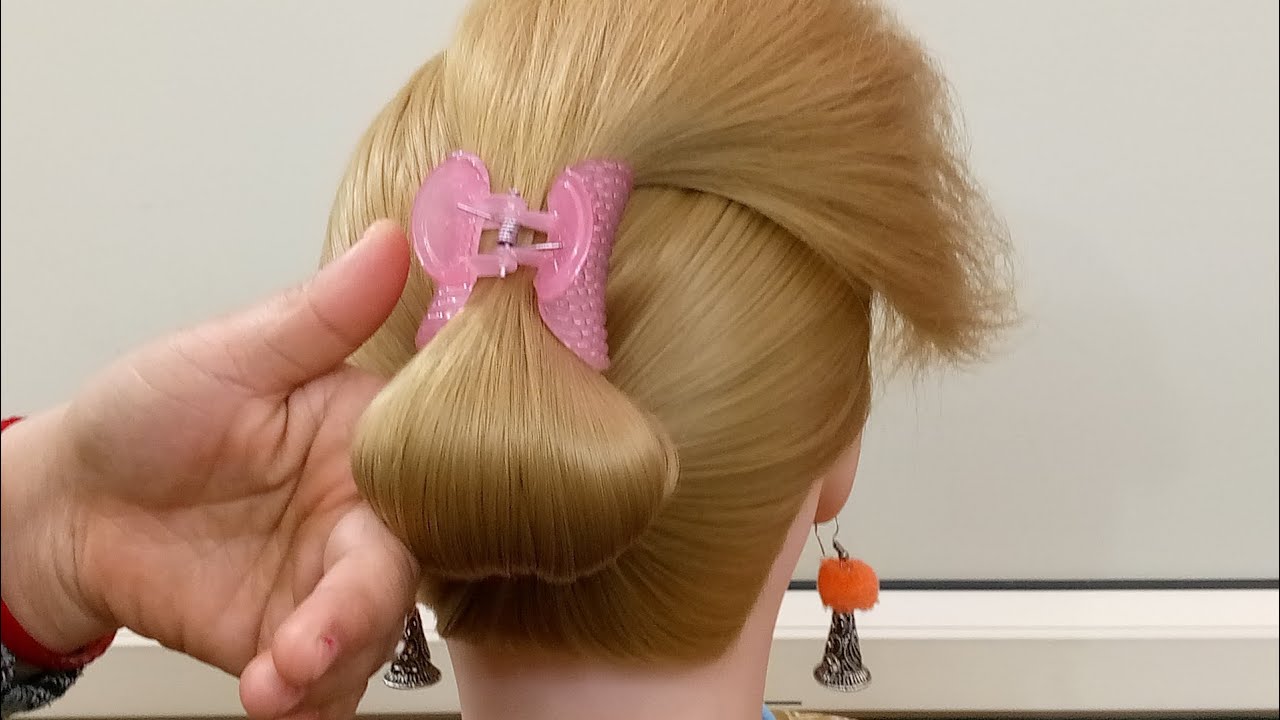 How to make simple juda for daily use / simple hairstyle with clutcher ...