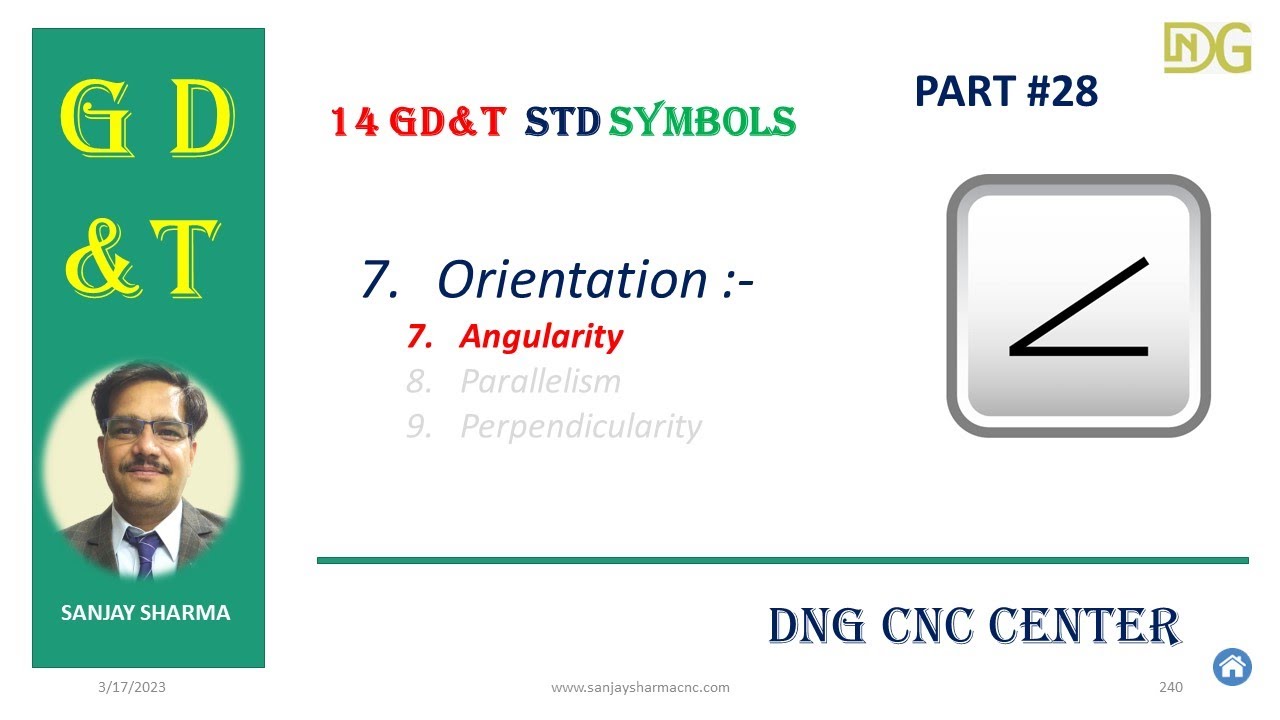 GD&T Chapter #28 -Angularity II DNG CNC CENTER - YouTube