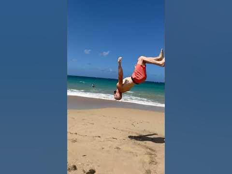 Beach backflip - YouTube