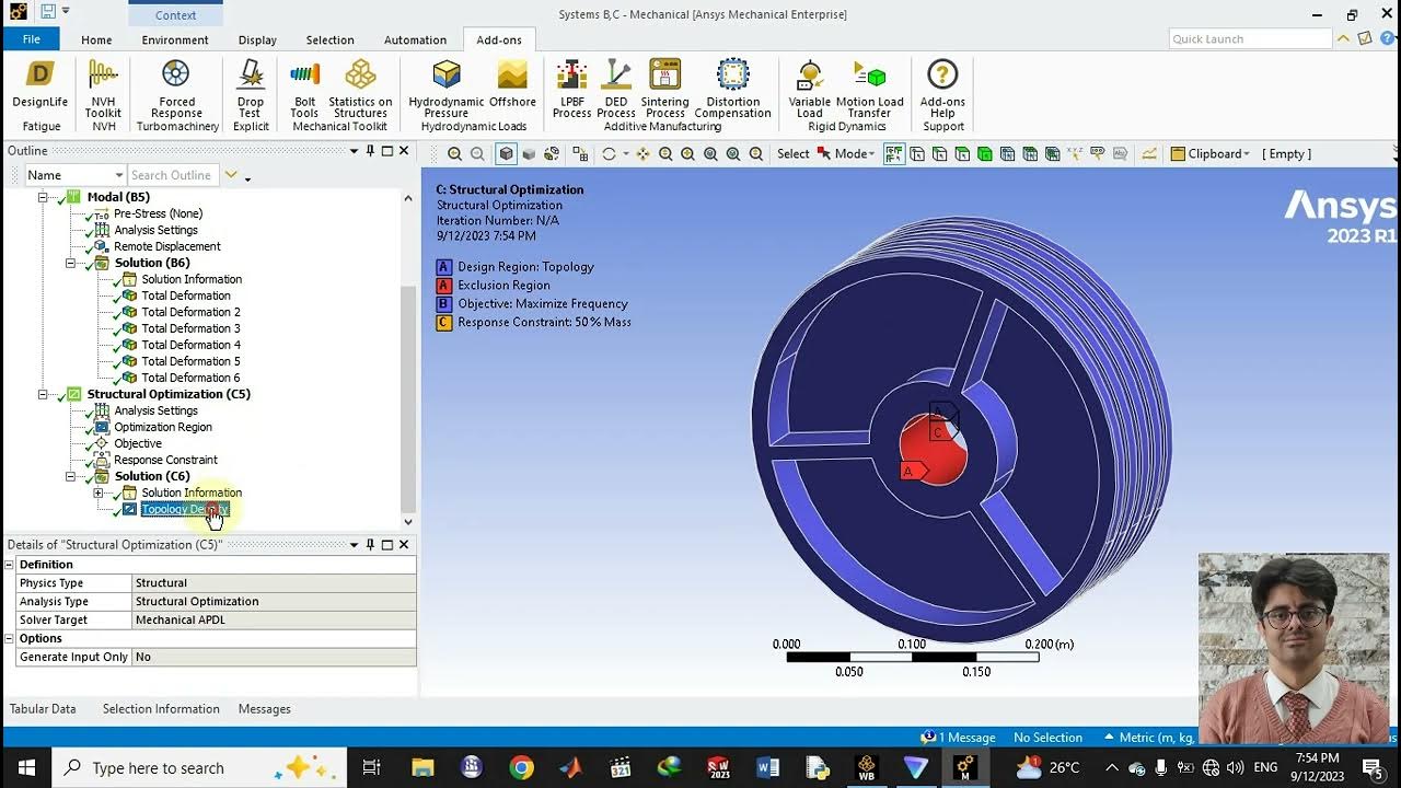 Topology Optimization - Ansys Workbench - Pully - Elevator Motor - YouTube