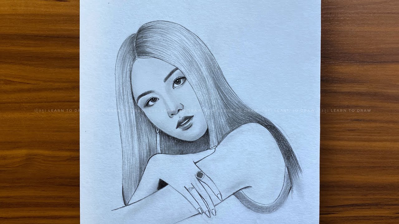 Easy drawing cute girl | Cute girl sketch tutorials | Pencil drawing ...