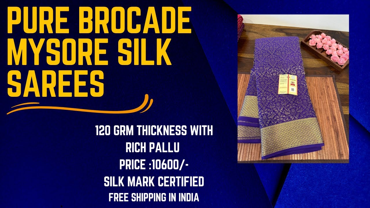 Pure brocade Mysore silk sarees Beautiful Silk brocade fabric with ...