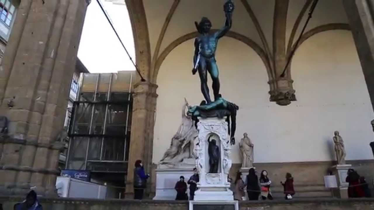 Perseus cutting off the head of Medusa FLORENCE ITALY - YouTube
