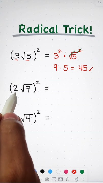 Simplifying Radical Trick! #maths #mathteachergon #radicals - YouTube