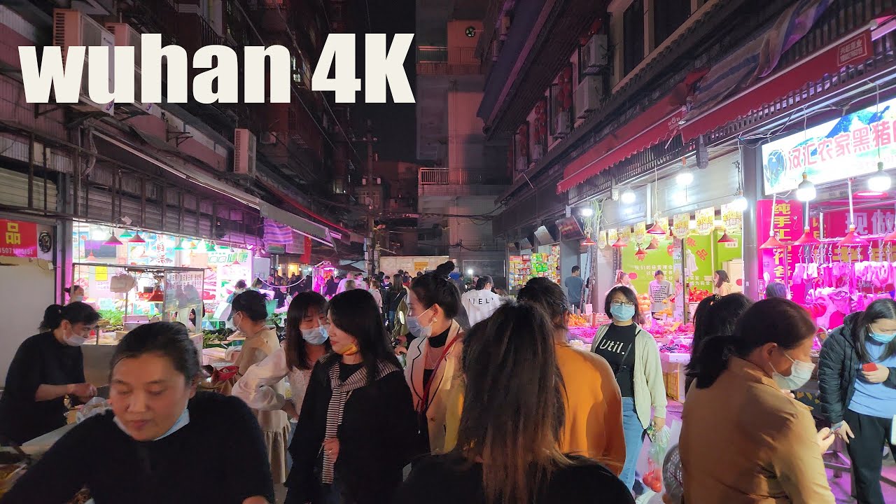 武汉解除封控，市民生活恢复正常，菜市场、夜市人头攒动 | Night walk in wuhan | China City Ambience ...