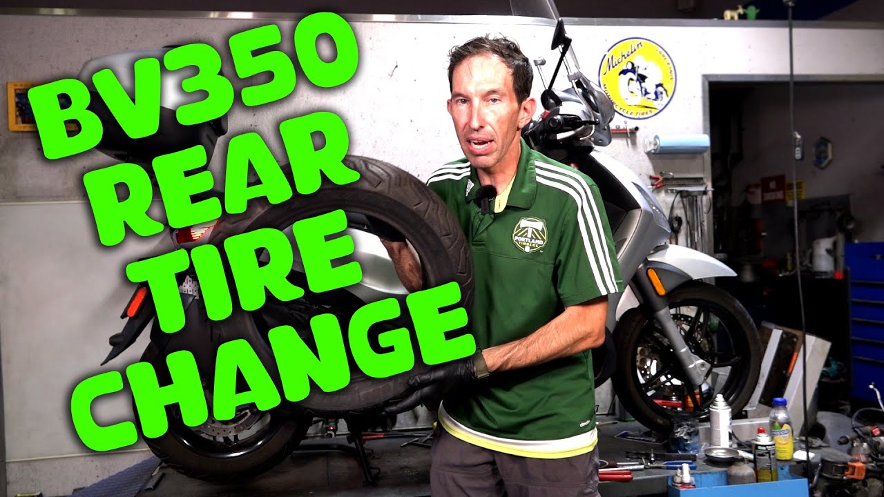 How To Replace the Rear Tire on a Piaggio BV350 & Reset ASR - YouTube