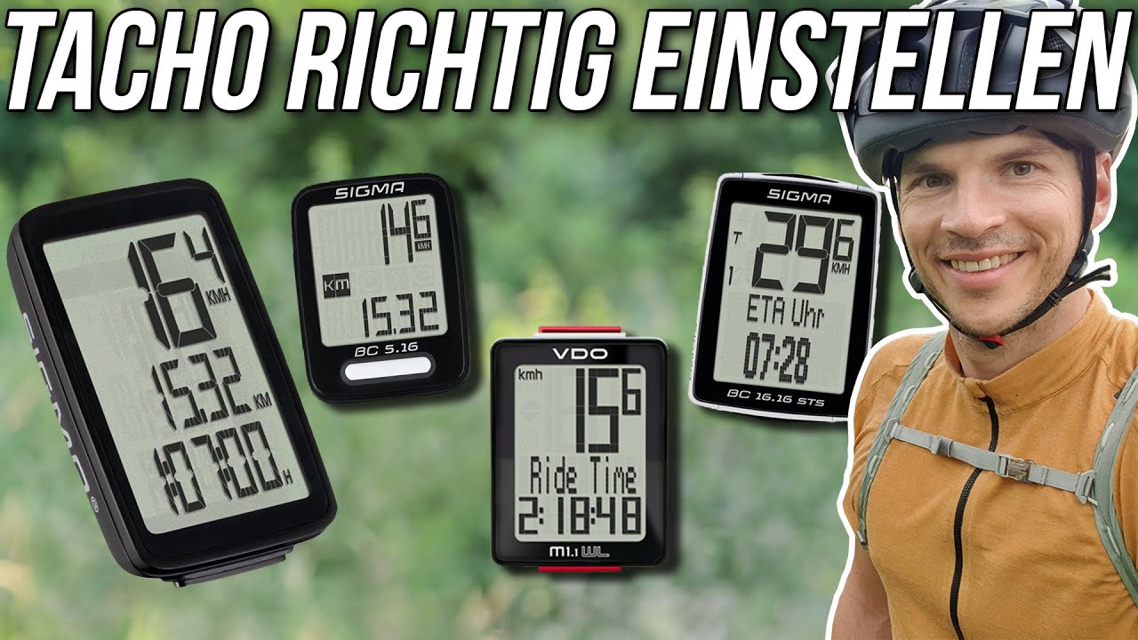 Fahrradtacho richtig einstellen 👉🚲 mit Radumfang und Tabelle - YouTube