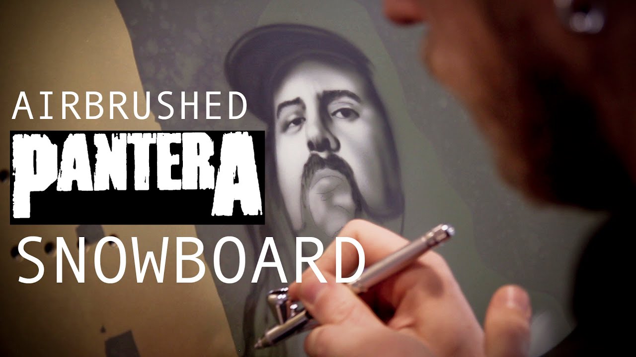 Airbrushed Pantera snowboard (Step by step) - YouTube