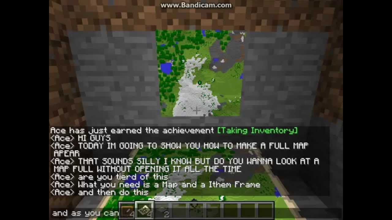 How to Place a Full map in an Item frame (Minecraft) - YouTube