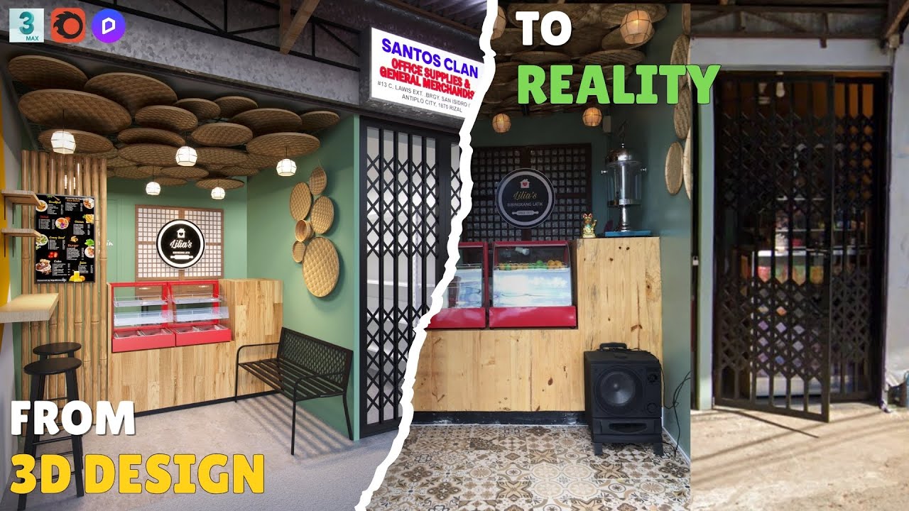 MINI STORE DESIGN | 3D TO REALITY | 3DS MAX | D5 RENDER - YouTube