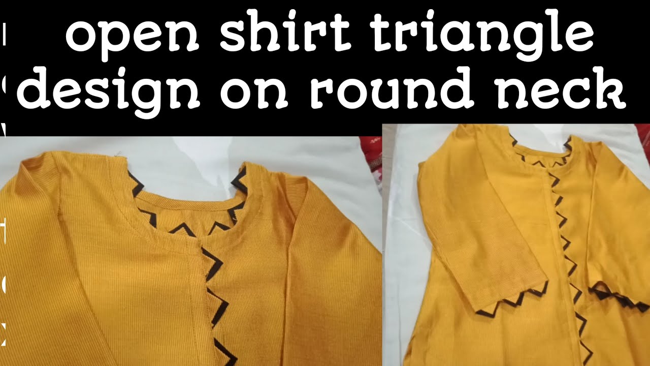 open shirt triangle design on round neck ( Kinza Stitching) - YouTube