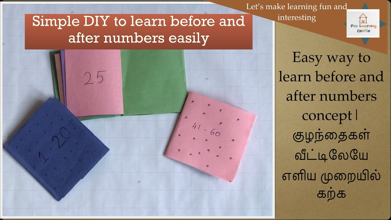 Teach Before and After Number Concept Easily at Home | Fun Hands on ...