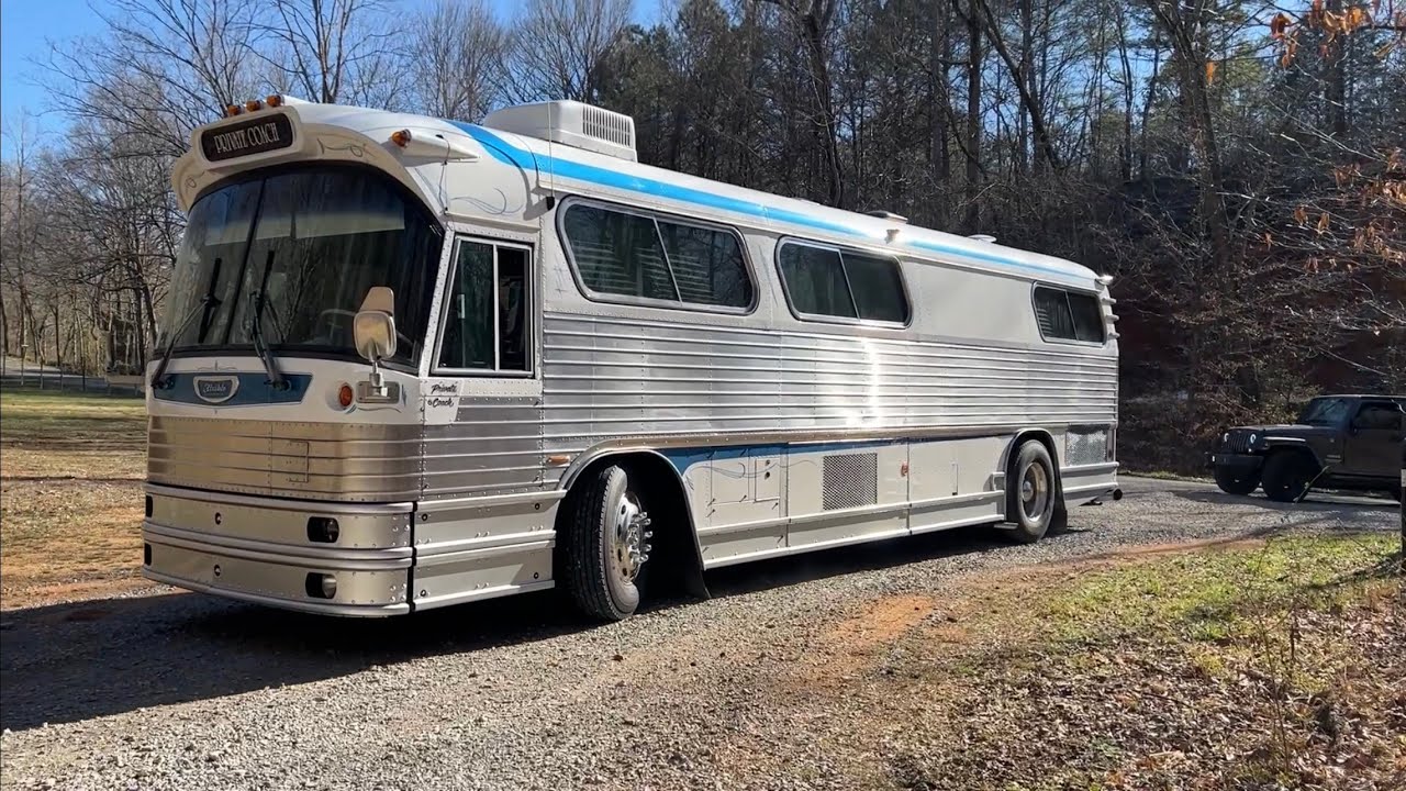 Flxible bus major suspension work - YouTube