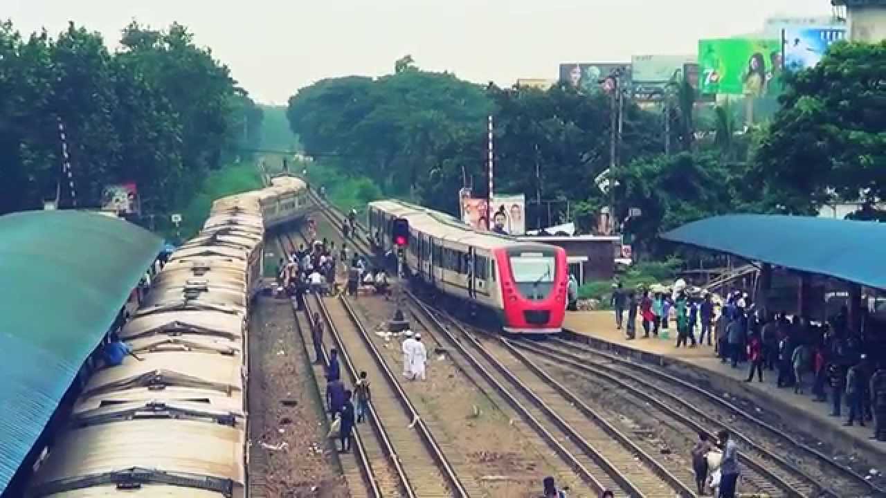 Crossing Between Silk City Express Train and Local Demu Train near ...